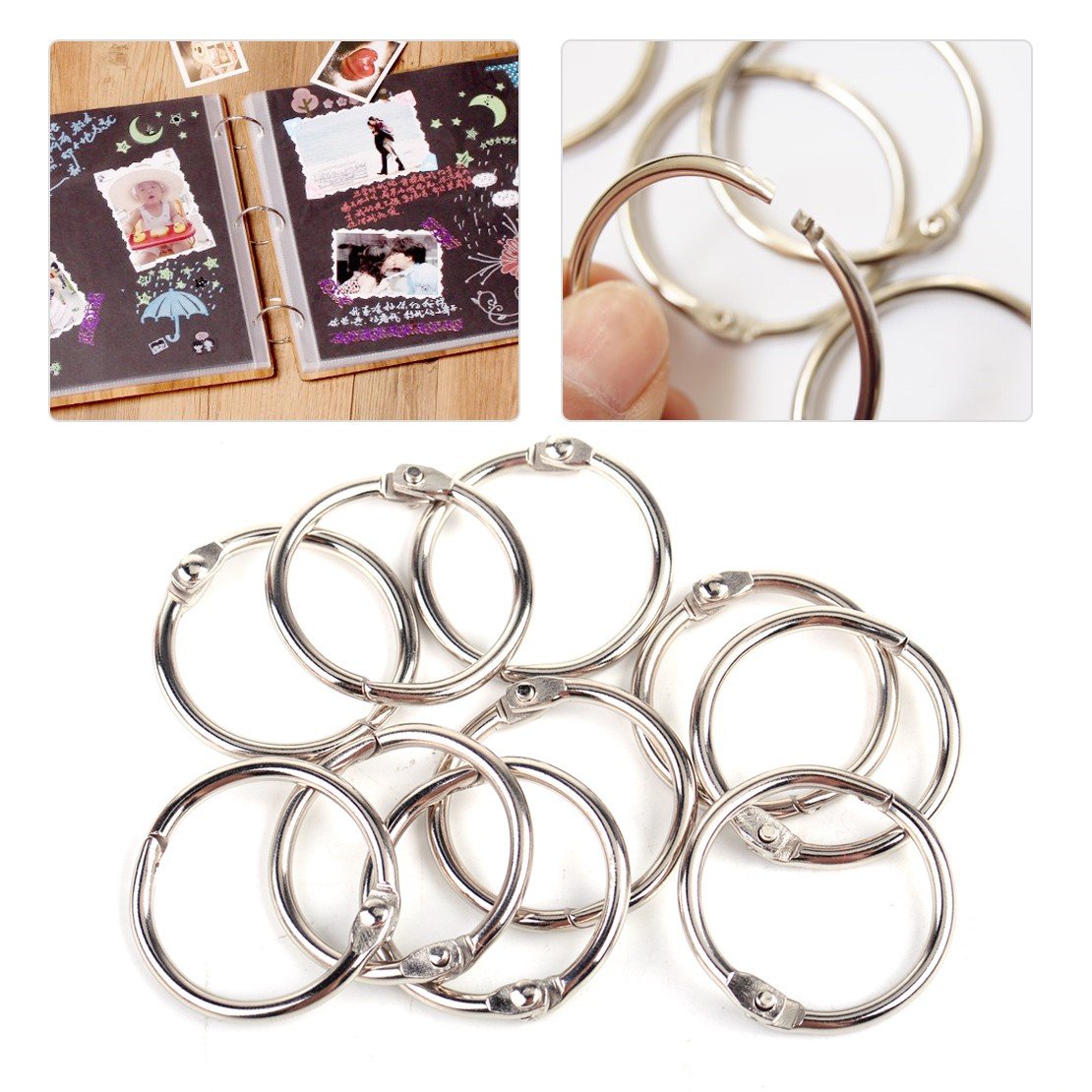 Scrapbook Locks Metal Ring Binder 10pcs